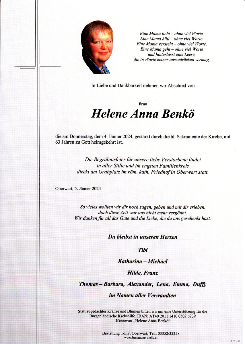 Bestattung TÖLLY: Wir trauern um